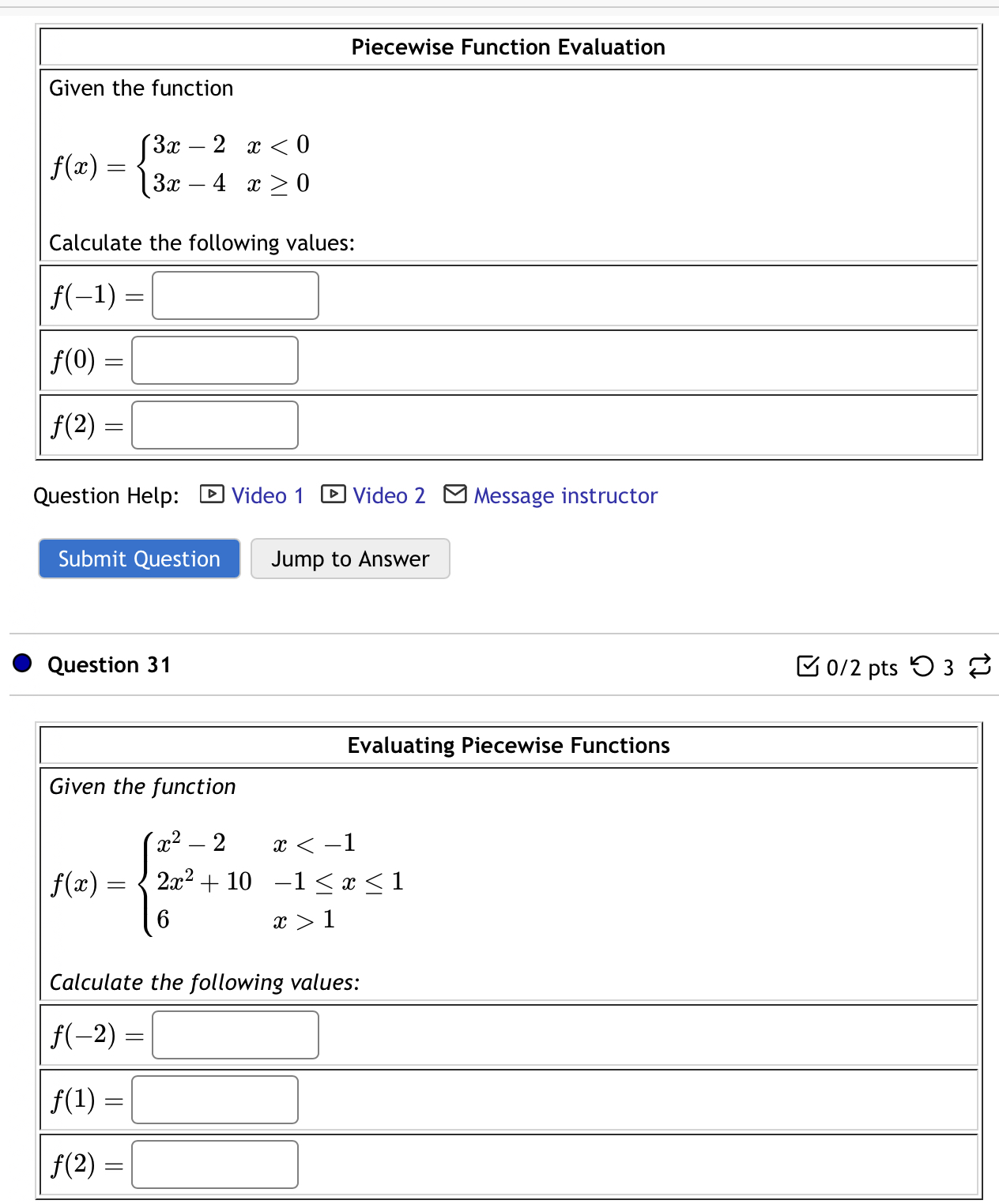 Solved Question Help: Video 2 Message instructor Question | Chegg.com