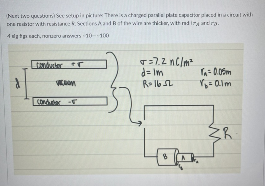 Solved (Next two questions) See setup in picture: There is a | Chegg.com