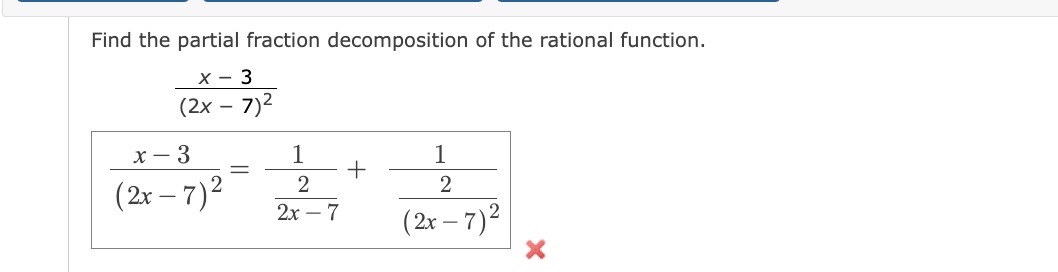 Solved Find the partial fraction decomposition of the | Chegg.com