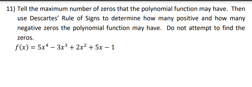 Solved 11) Tell the maximum number of zeros that the | Chegg.com