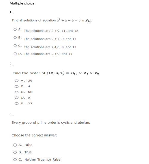 Solved Multiple choice 1. Find all solutions of equation r? | Chegg.com