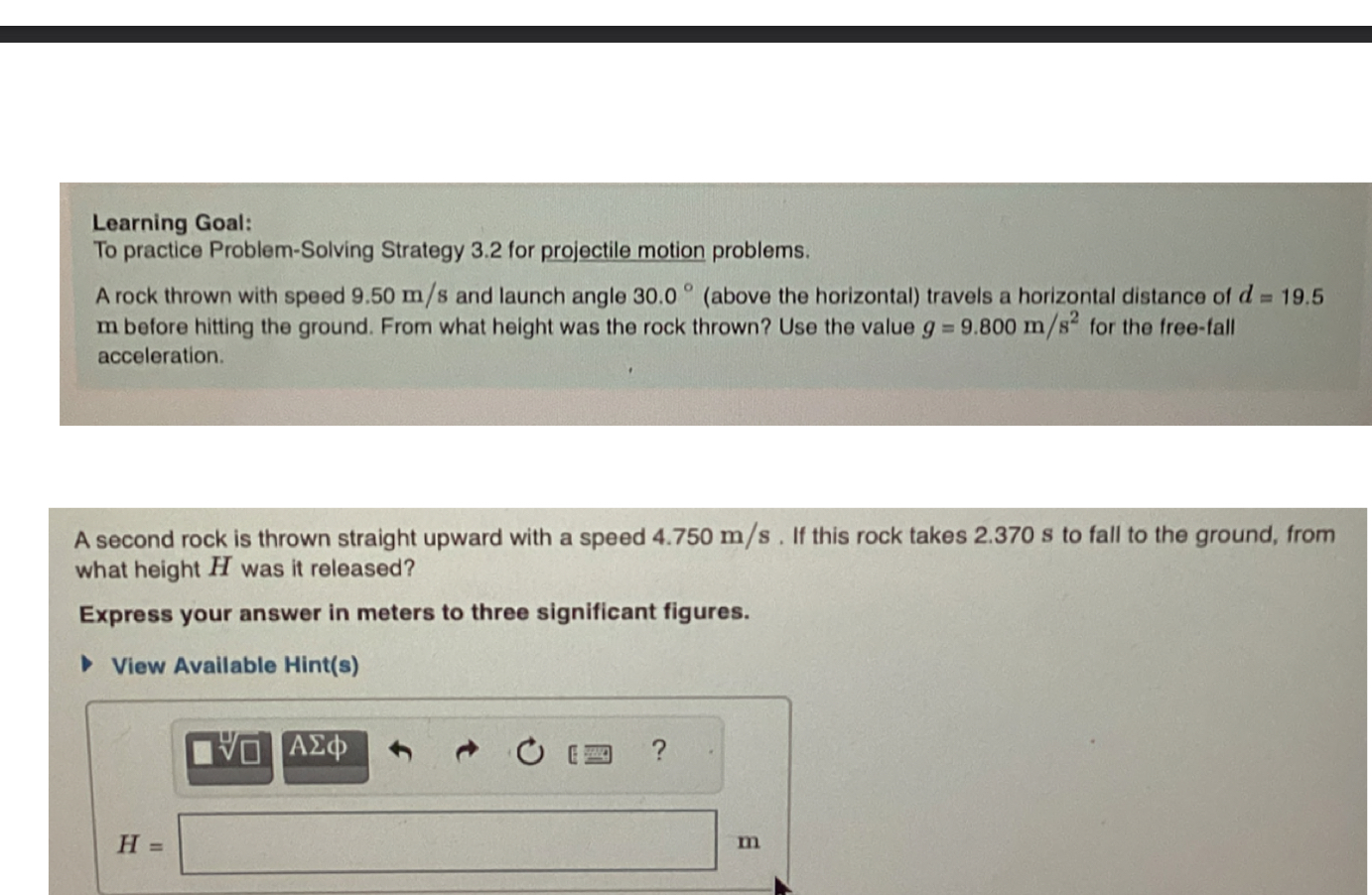 Solved Learning Goal: To practice Problem-Solving Strategy | Chegg.com
