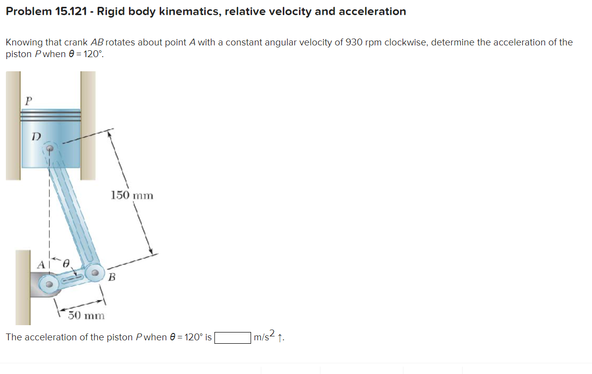 Solved Problem 15.121 - Rigid body kinematics, relative | Chegg.com