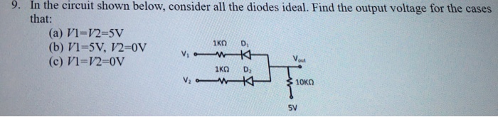 Solved In the circuit shown below, consider all the diodes | Chegg.com