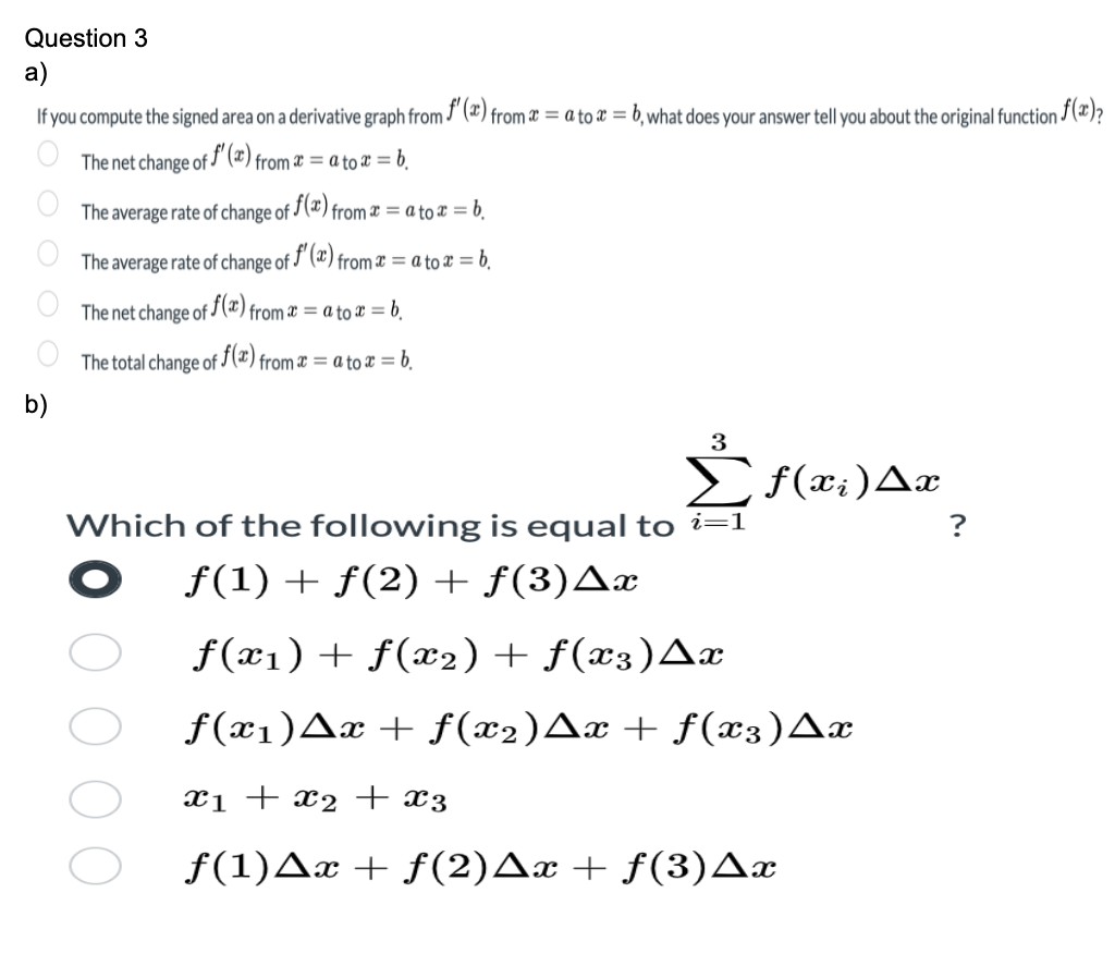 Solved If you compute the signed area on a derivative graph | Chegg.com