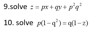 Solved 9.solve = = px + qy+p?q? 10. solve p(1- q ) = q(1–z) | Chegg.com