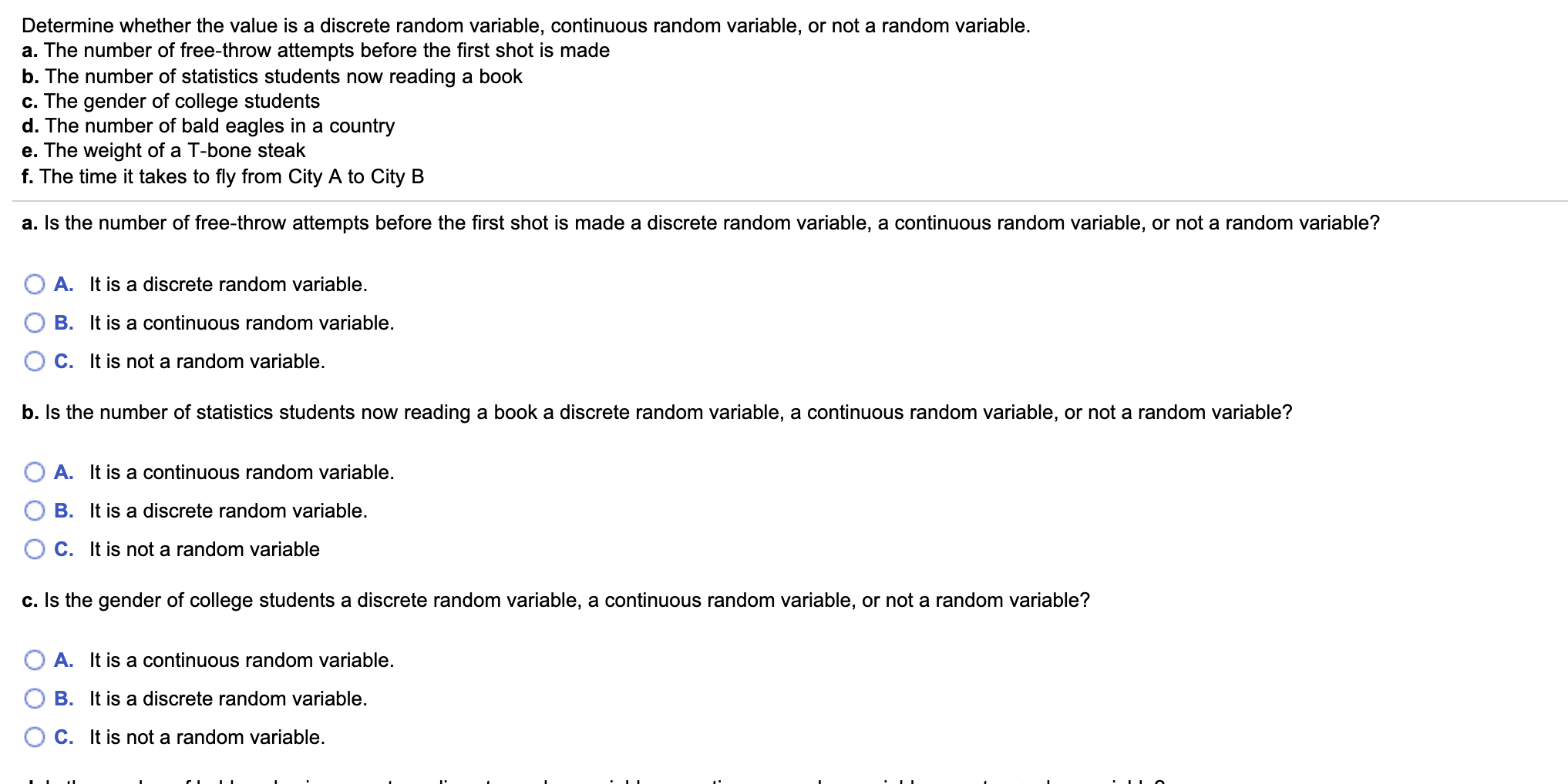 Solved Determine Whether The Value Is A Discrete Random