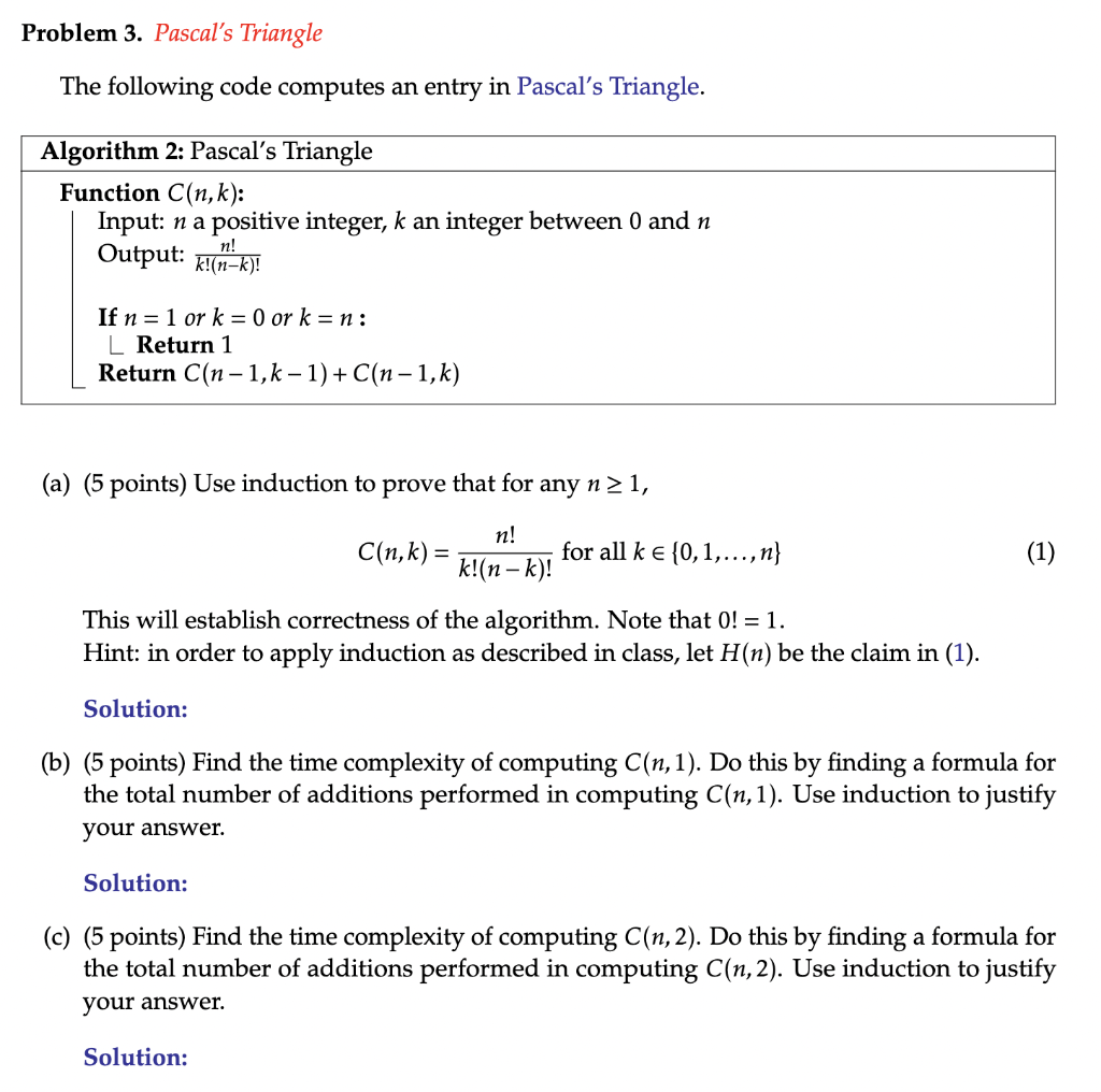 Solved For question 3b, follow induction format. Big Oh | Chegg.com
