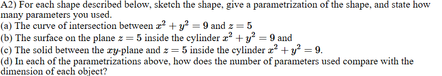 Solved A2) For each shape described below, sketch the shape, | Chegg.com