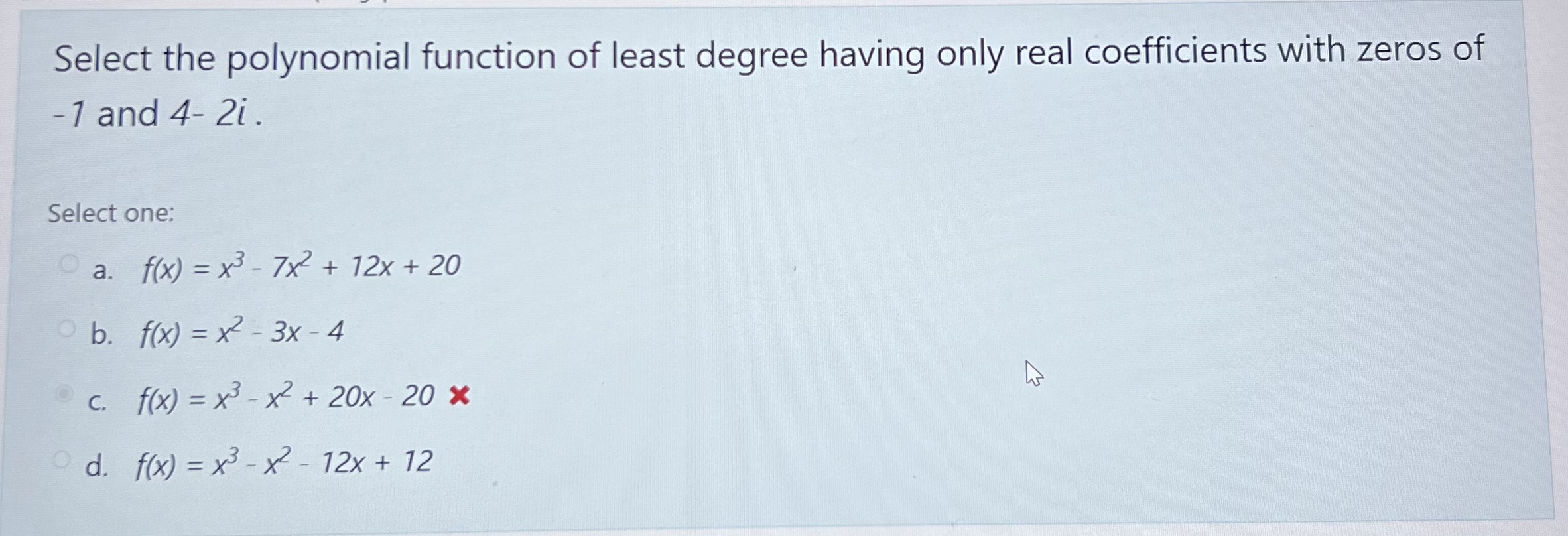 Solved Select all that apply to the following function | Chegg.com