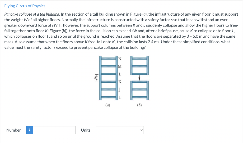 Solved Pancake collapse of a tall building. In the section | Chegg.com