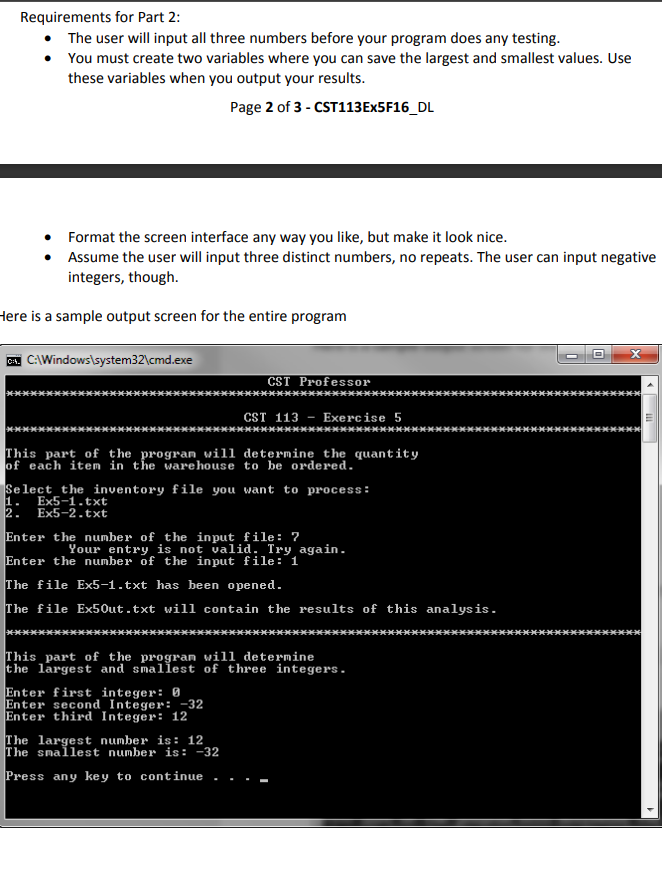 Solved Exercise Objectives: - Use compound conditionals, | Chegg.com