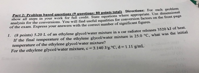 Solved Part 2: Problem based questions (9 questions: 80 | Chegg.com