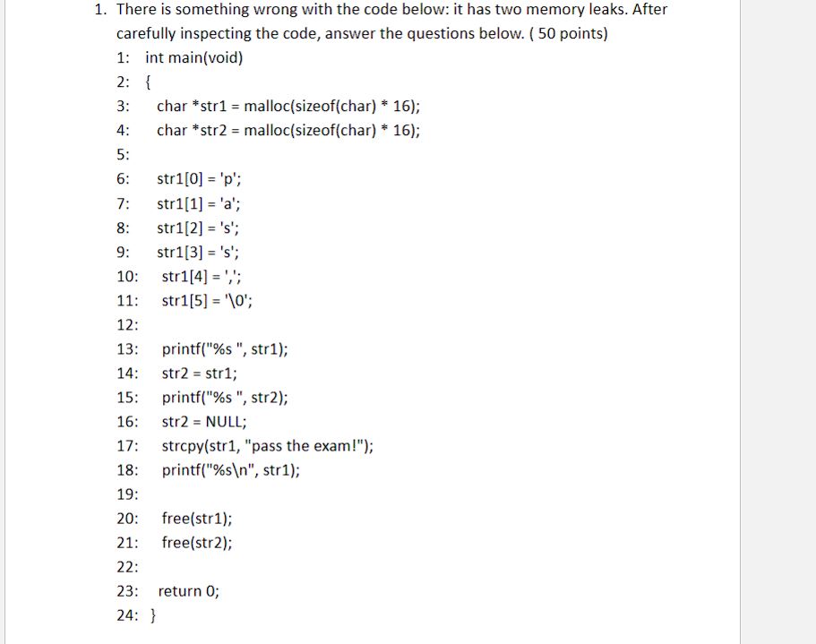 Solved 1. There is something wrong with the code below: it | Chegg.com