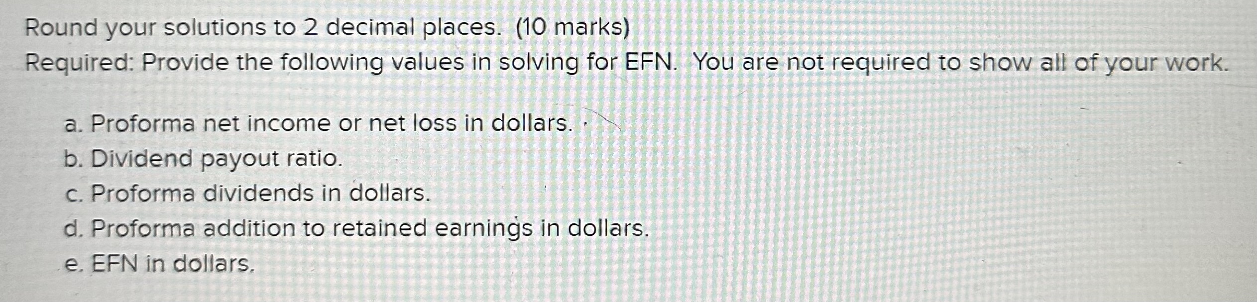 Solved Problem 4-27 Calculating EFN (LO2) The most recent | Chegg.com