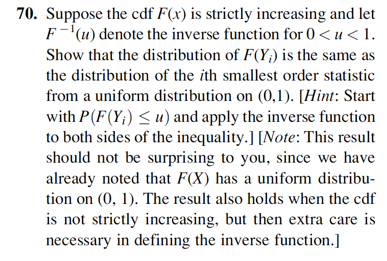 Solved Suppose the cdfF(x) ﻿is strictly increasing and | Chegg.com