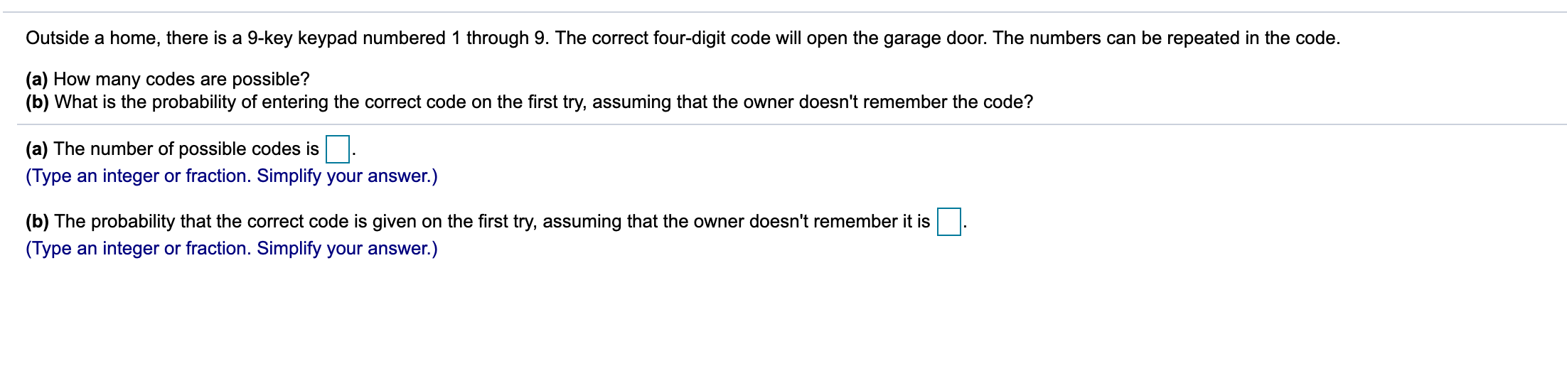 Solved Outside a home, there is a 9-key keypad numbered 1 | Chegg.com