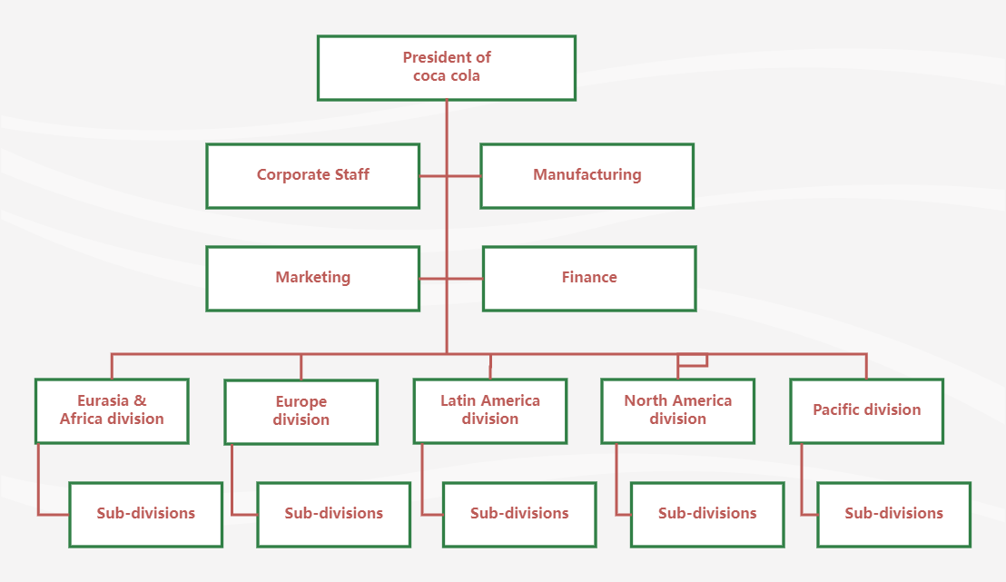 Solved Based on this organizational chart, describe Coca | Chegg.com