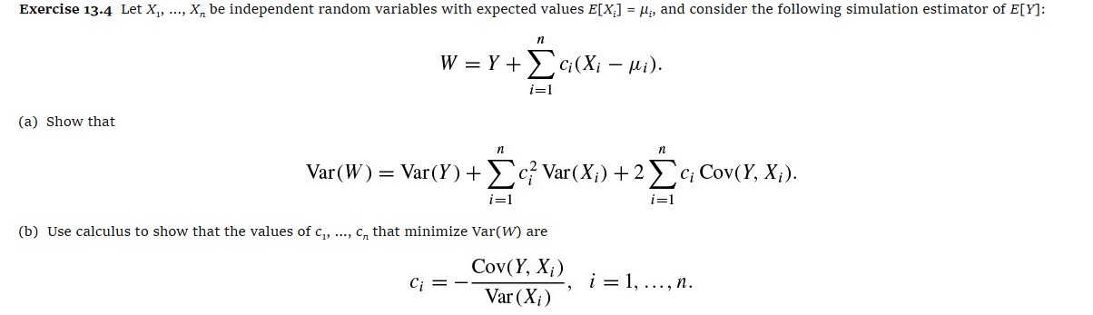 Solved Exercise 13.4 ﻿Let x1,dots,xn ﻿be independent random | Chegg.com