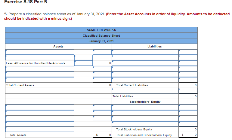 Solved Required Information Exercise 8-18 Complete the | Chegg.com