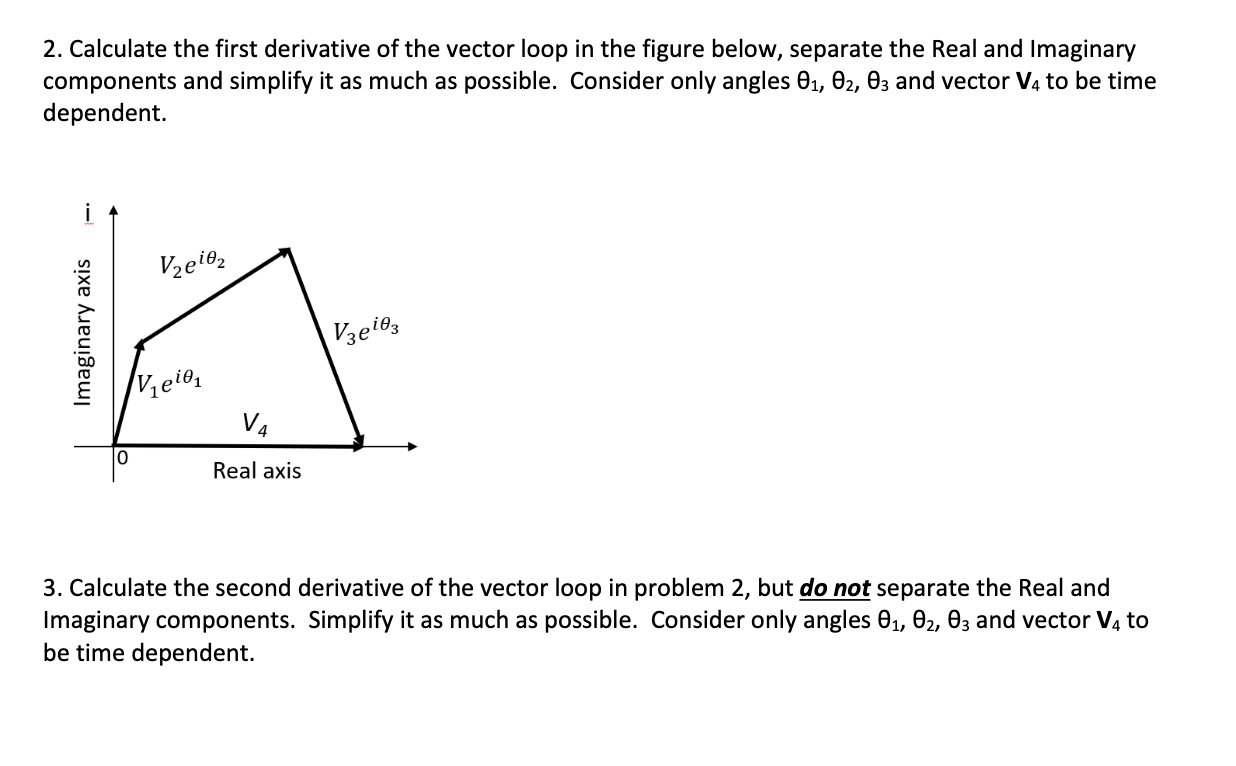 Solved 2. Calculate the first derivative of the vector loop | Chegg.com