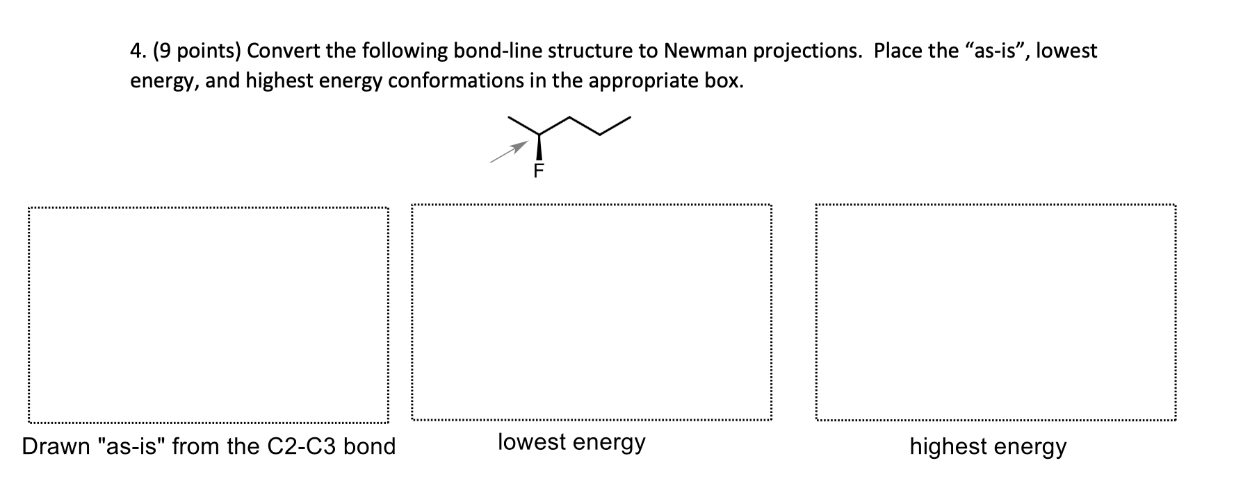 Solved 4. (9 points) Convert the following bond-line | Chegg.com