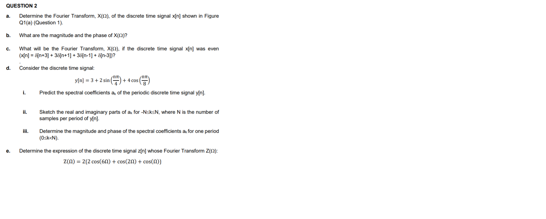 Solved Consider the discrete sequence x[n] of Figure Q1(a). | Chegg.com
