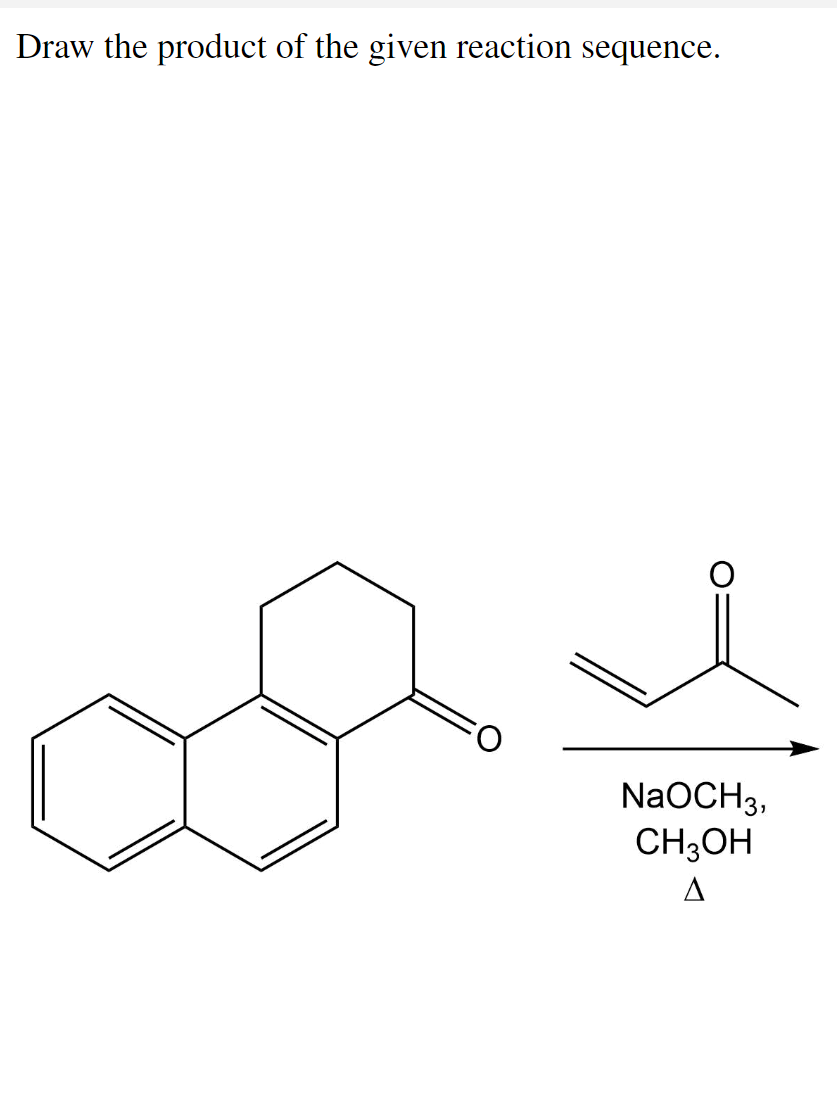 Solved Draw the product of the given reaction sequence. Δ | Chegg.com