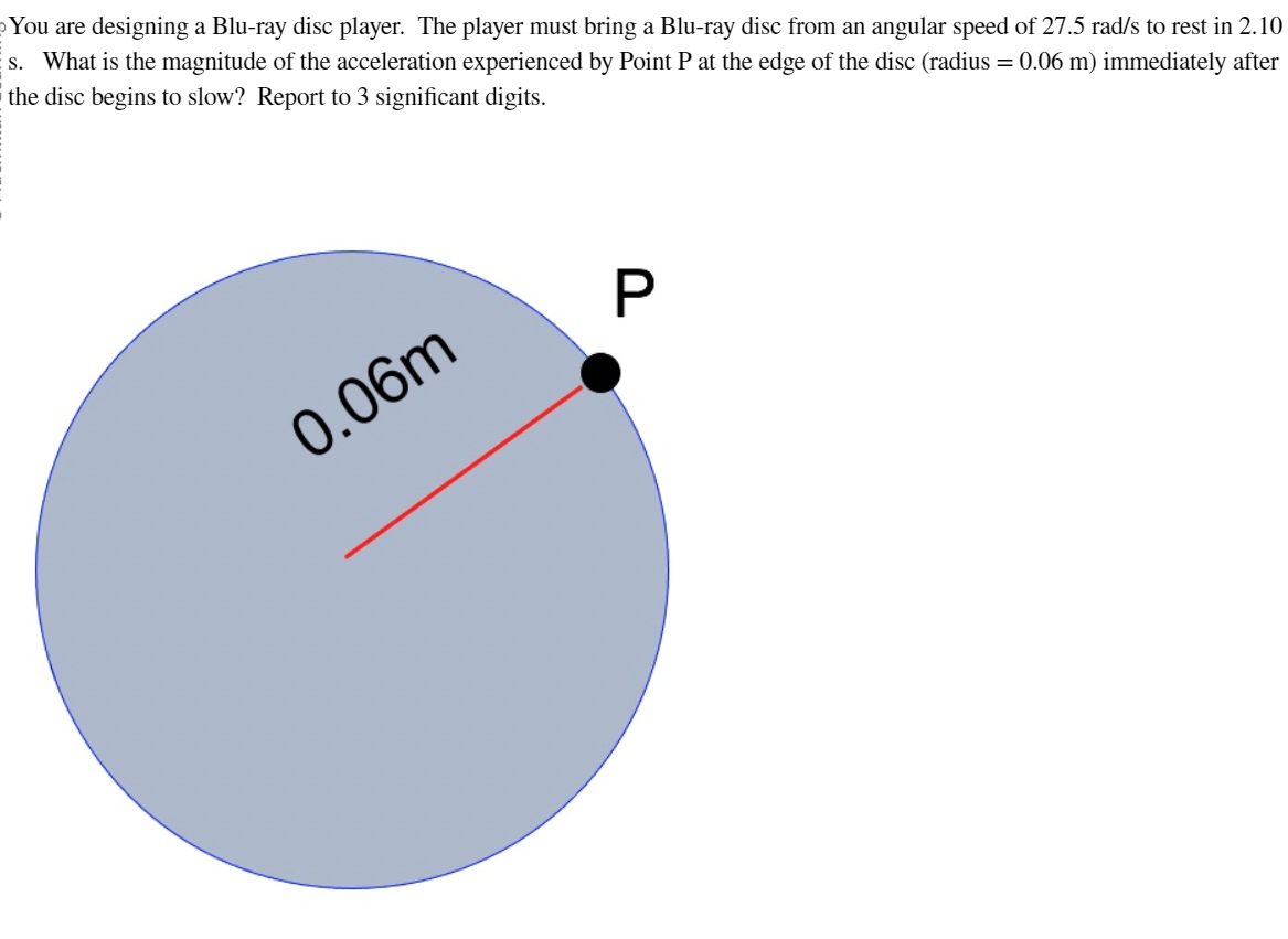 Solved You are designing a Blu-ray disc player. The player | Chegg.com