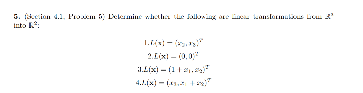 Solved 5 Section 4 1 Problem 5 Determine Whether The
