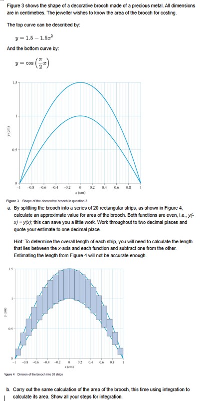 Solved Figure 3 ﻿shows the shape of a decorative brooch made | Chegg.com