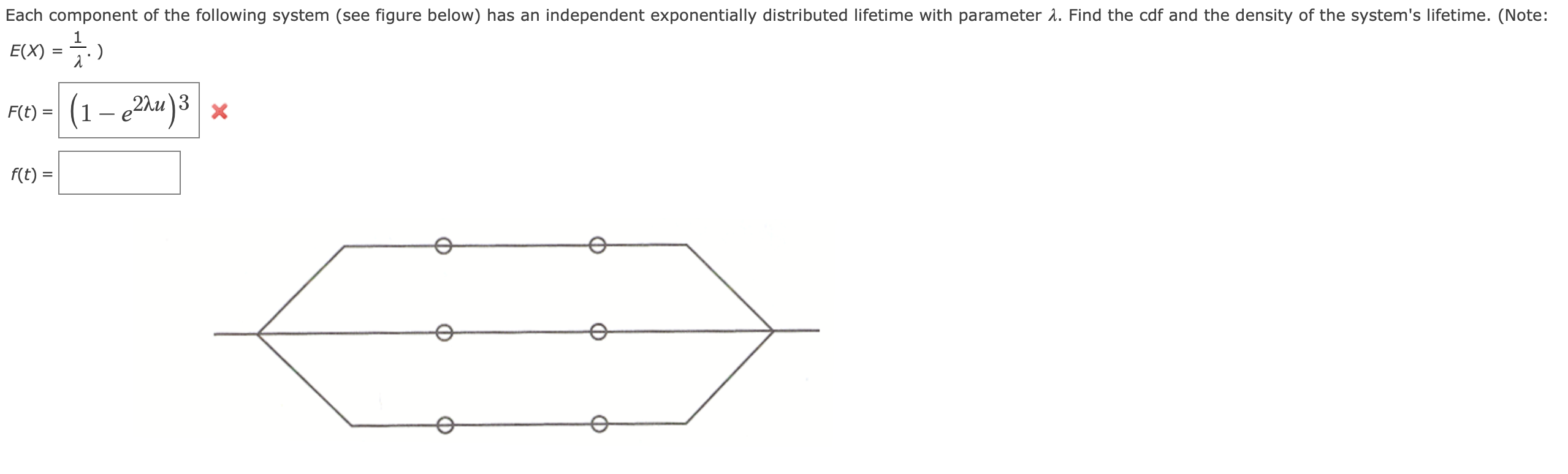 Solved Each component of the following system (see figure | Chegg.com
