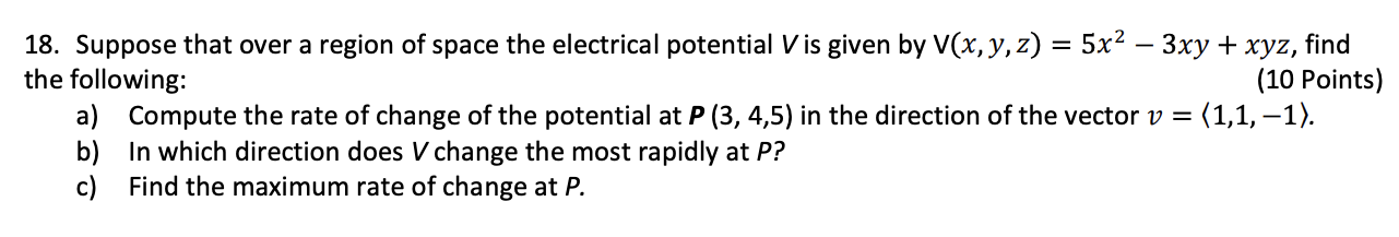 Solved Suppose that over a region of space the electrical | Chegg.com