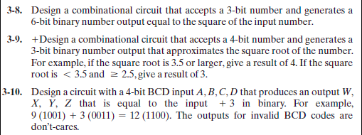 Solved 3 8 Design A Combinational Circuit That Accepts A
