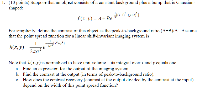 Solved (10 points) Suppose that an object consists of a | Chegg.com