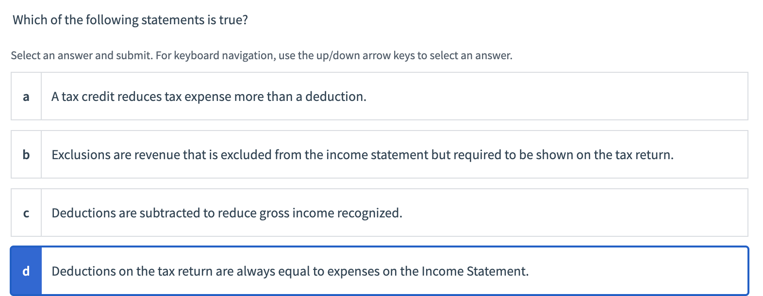 Solved Which of the following statements is true? Select an | Chegg.com