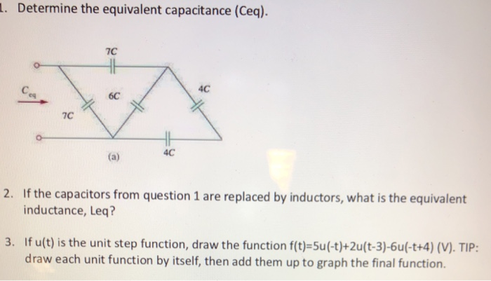 Solved Determine the equivalent capacitance (Ceq) 4C eq 6C | Chegg.com