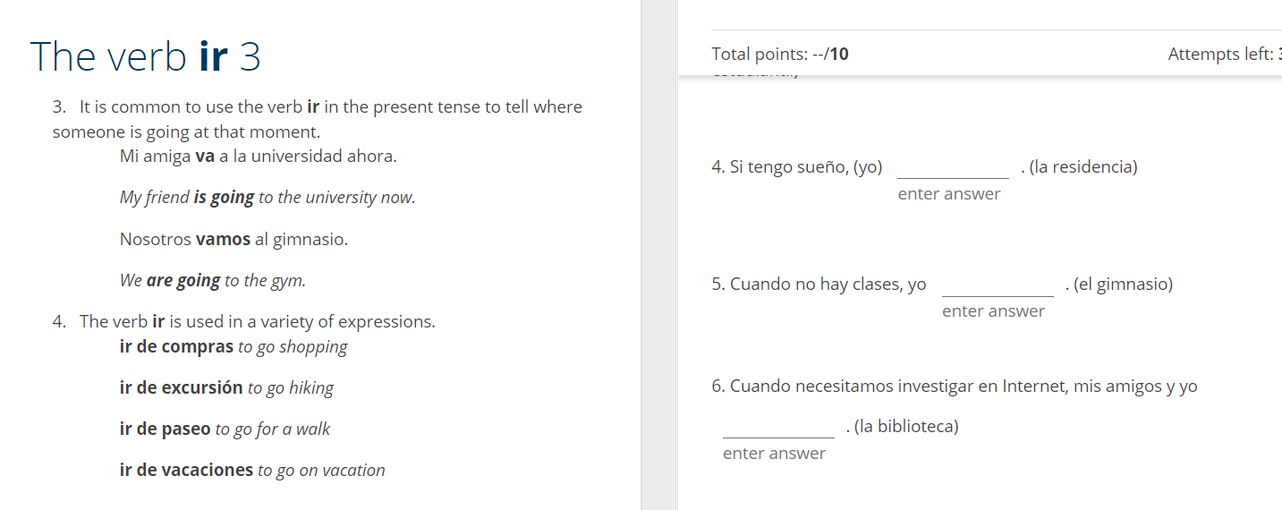 Exploraciones gramaticales 3: A comprobar The verb ir | Chegg.com