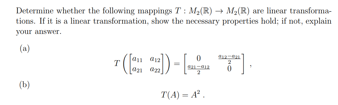 Solved Determine whether the following mappings | Chegg.com
