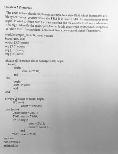 Solved Question 2 (3 marks) The code below should implement | Chegg.com Solved Question 2 (3 marks) The code below should implement | Chegg.com