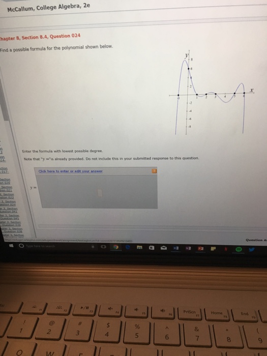 Solved McCallum, College Algebra, 2e hapter 8, Section 8.4, | Chegg.com