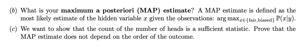 Solved 2. [2 points) There are two coins, one is a fair coin | Chegg.com