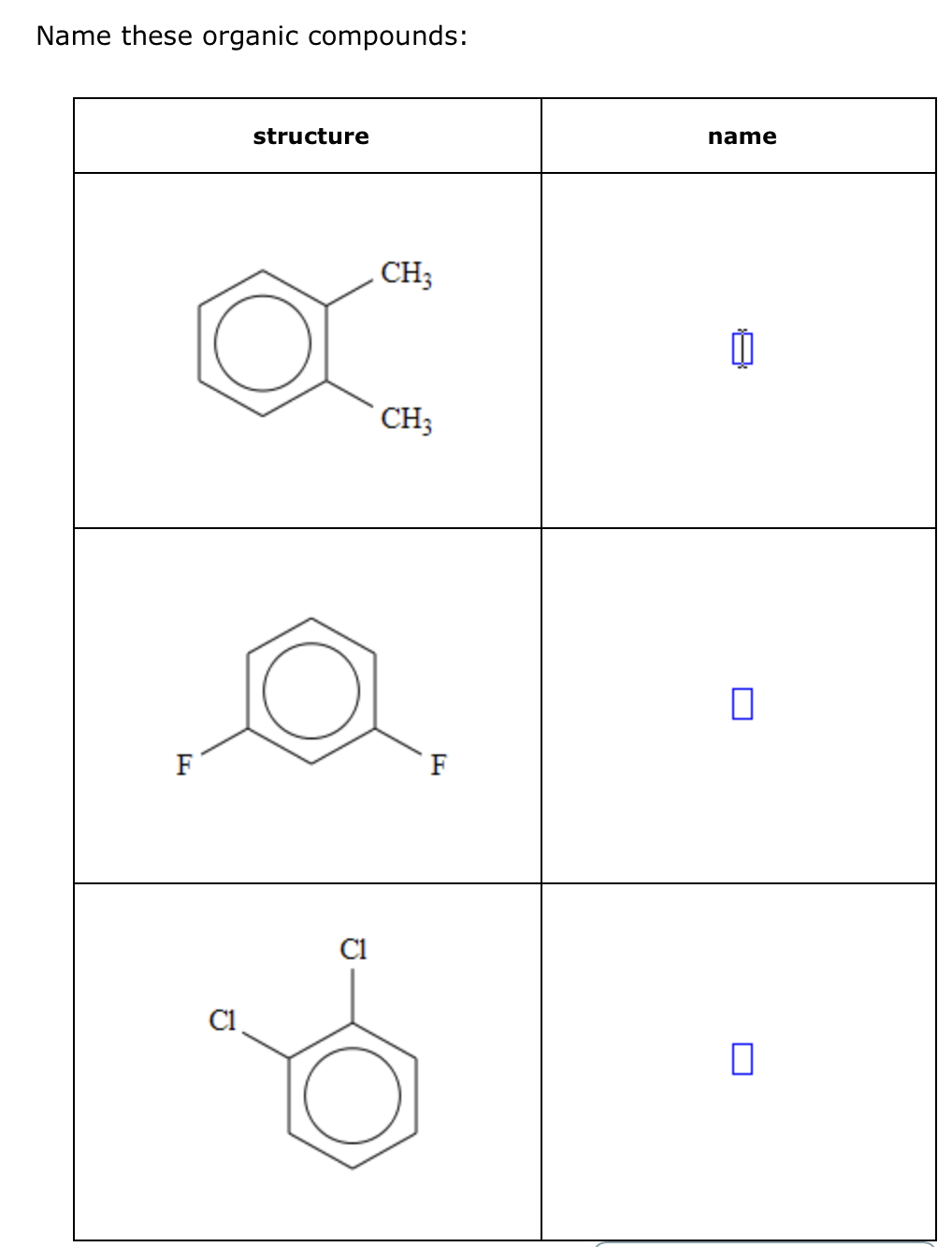 Solved Name these organic compounds: Name these organic | Chegg.com