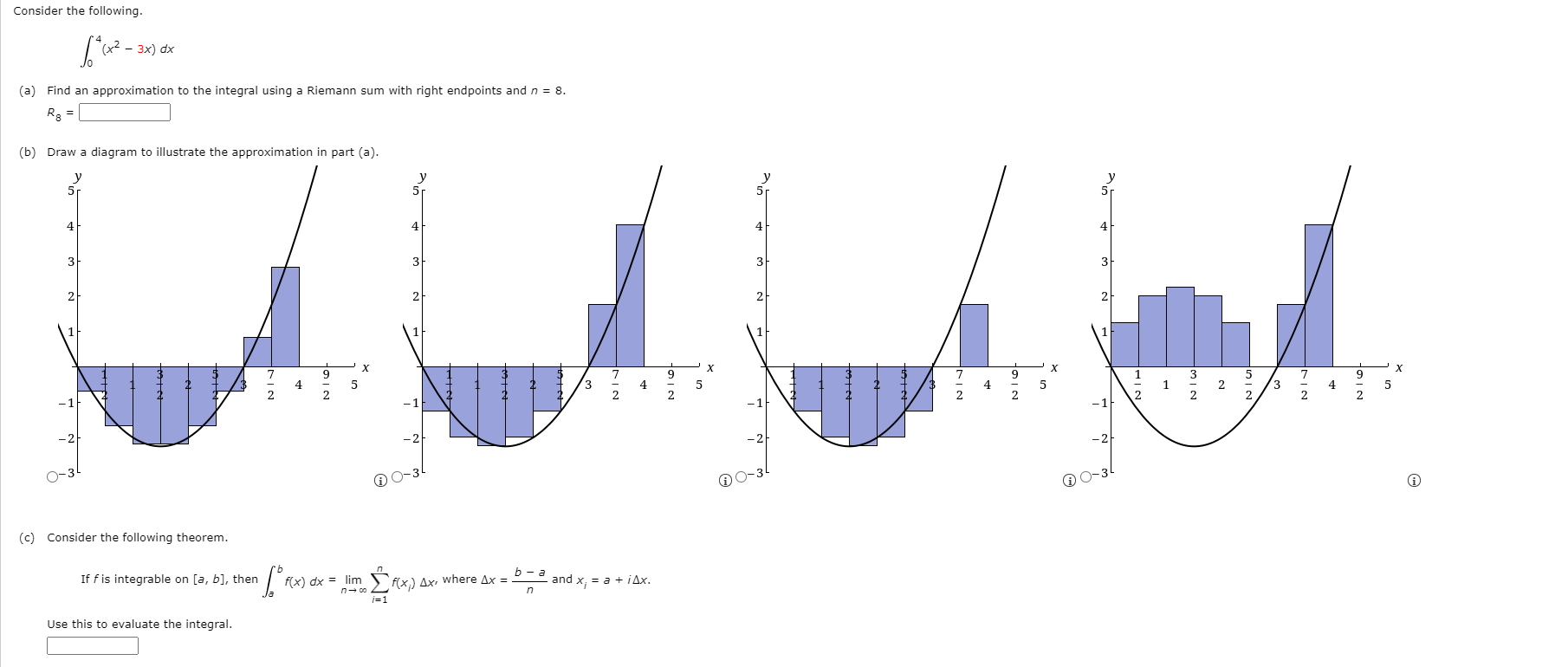 Solved Consider the following. *(x2 – 3x) dx (a) Find an | Chegg.com