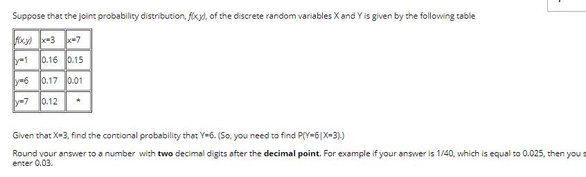 Solved - Suppose that the joint probability distribution, | Chegg.com