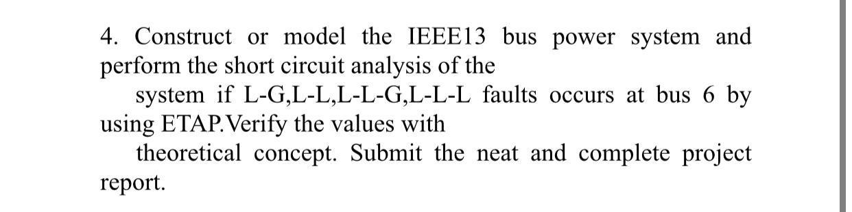 Construct or model the IEEE13 bus power system | Chegg.com