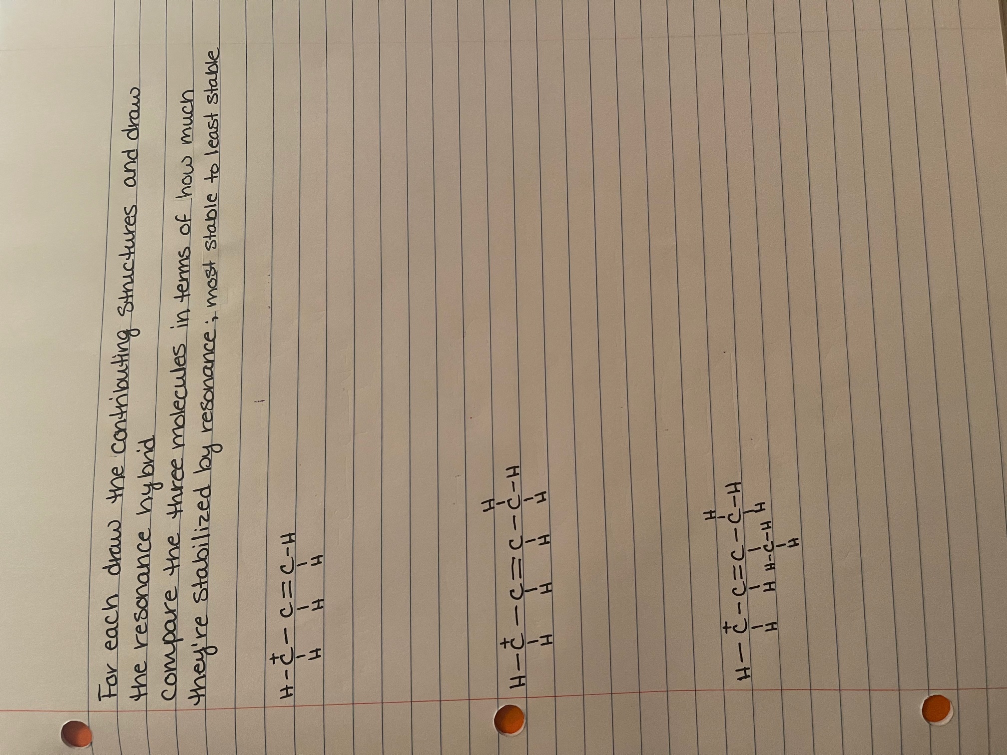 Solved For each draw the contributing structures and draw | Chegg.com