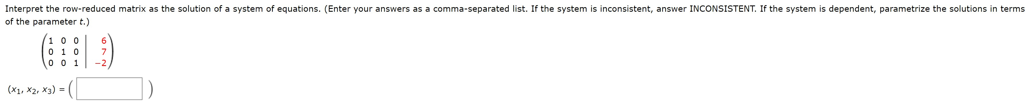 Solved Use an appropriate row operation or sequence of row | Chegg.com
