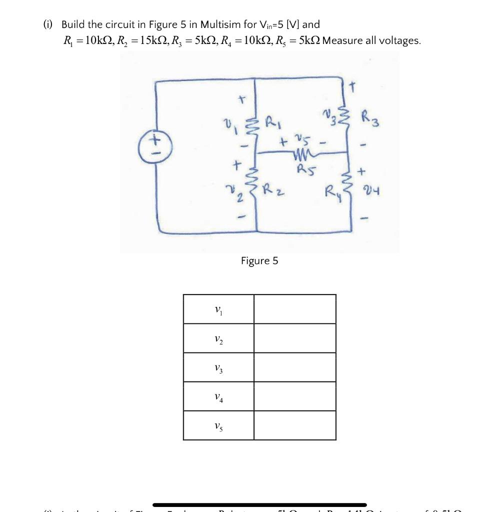 Solved (f) Build the voltage divider circuit in Figure 4, in | Chegg.com