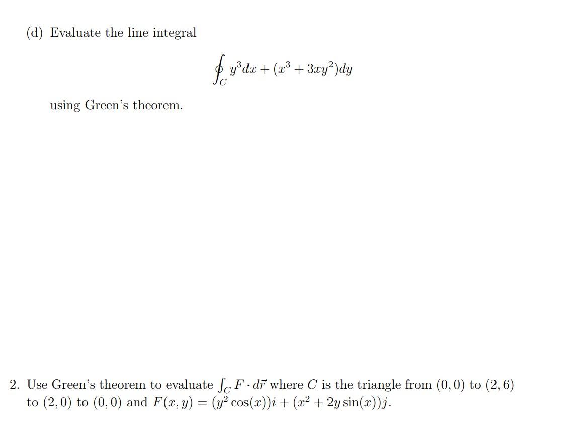 Solved For the vector field F(x,y)=y2i+(x3+3xy2)j and the | Chegg.com
